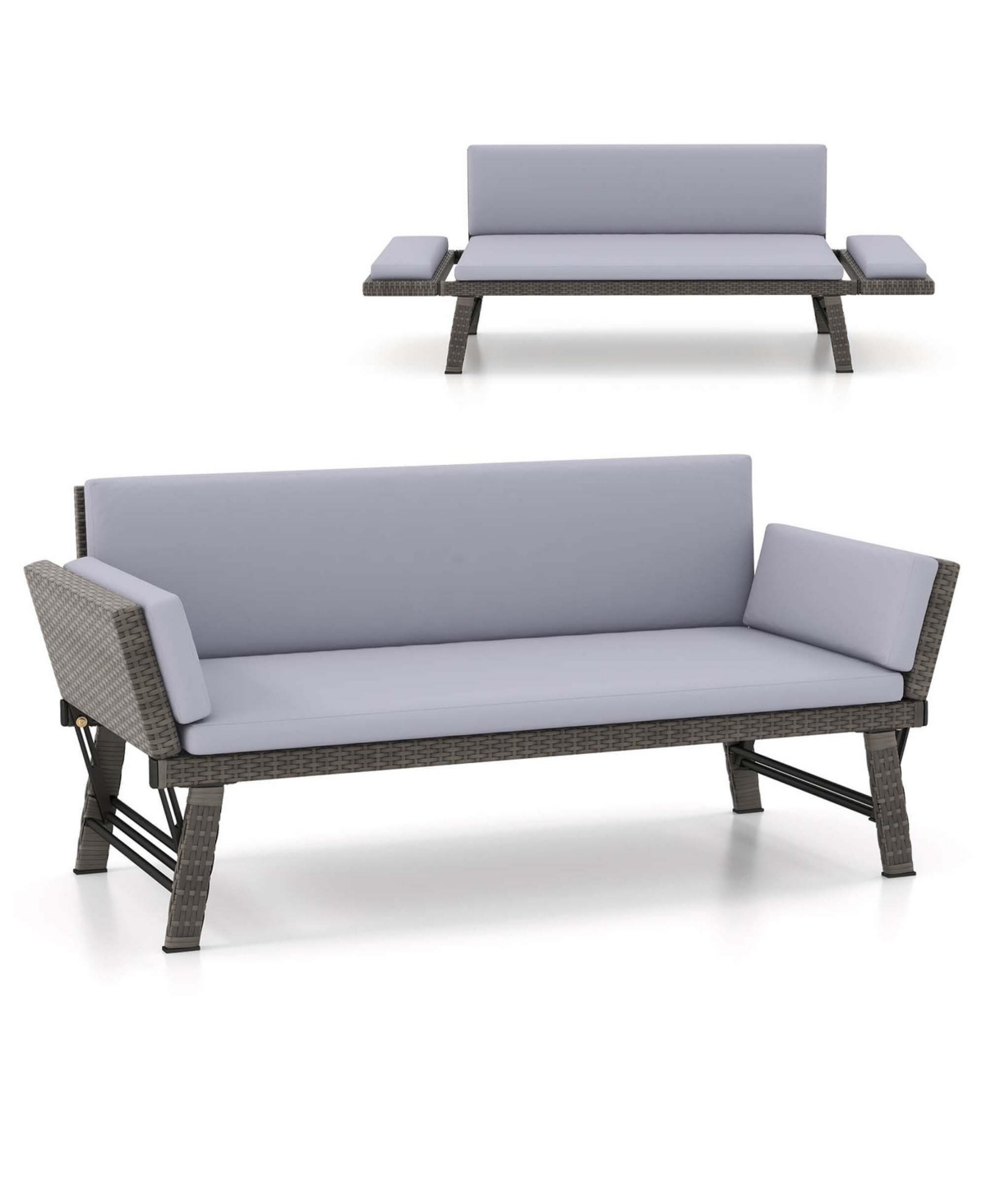 Click here for Outdoor Convertible Sofa Daybed with Adjustable Ar... prices