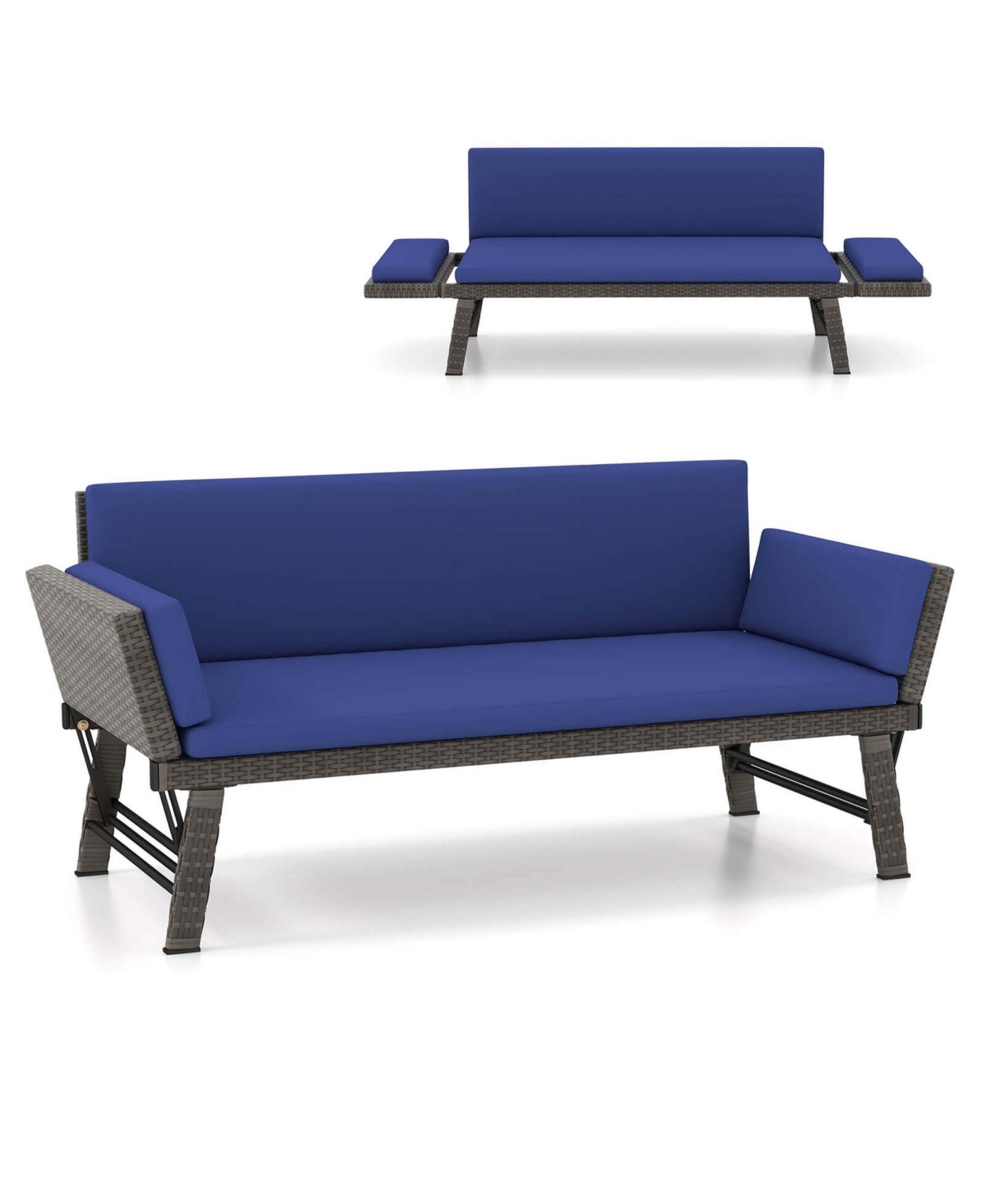 Click here for Outdoor Convertible Sofa Daybed with Adjustable Ar... prices