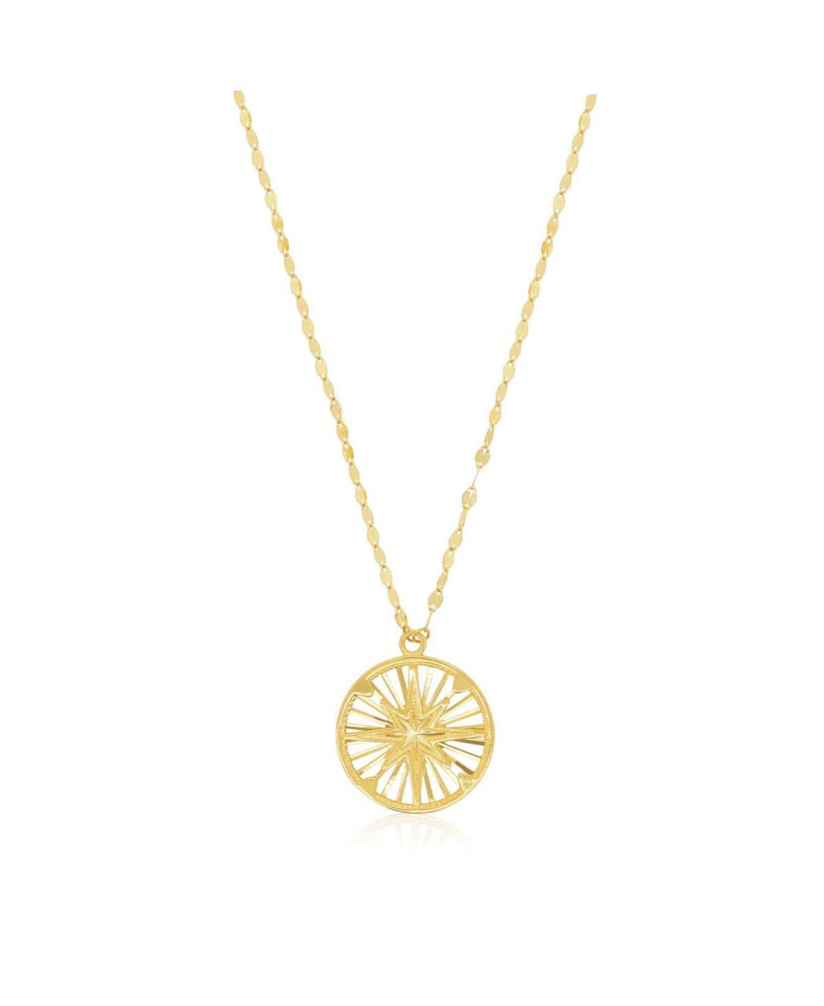 Click here for The Lovery Gold Compass Medallion Necklace 14K Gol... prices