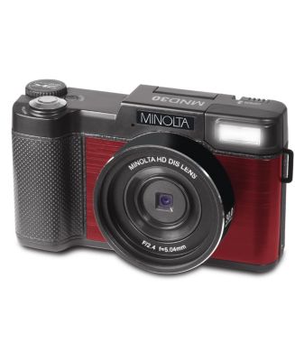 Minolta MND30 30MP 2.7K QHD 3.0" LCD Screen Digital Camera, Red - Macy's