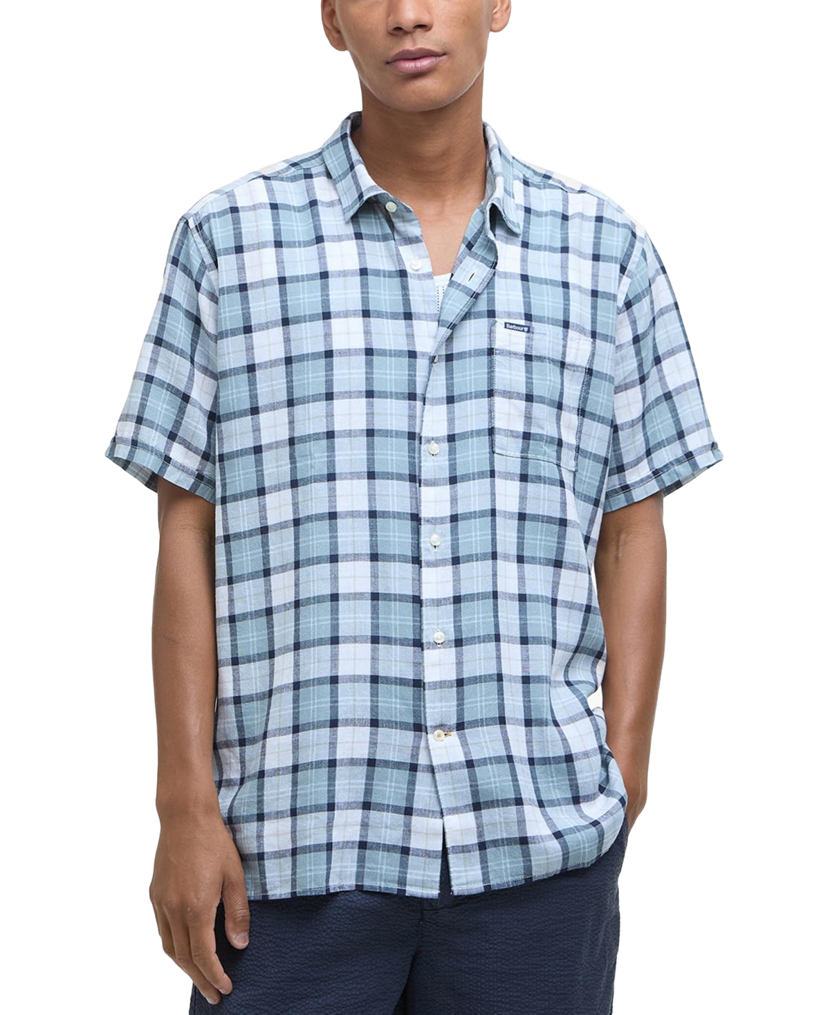 Click here for Barbour Mens Midfield Relaxed Fit Short Sleeve Lin... prices