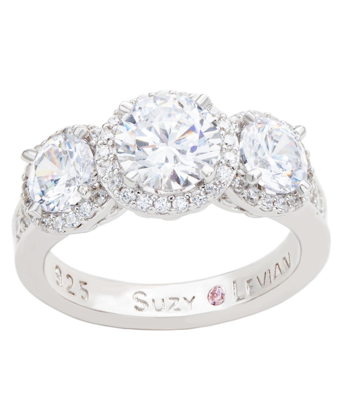 Click here for Suzy Levian Sterling Silver Cubic Zirconia White T... prices