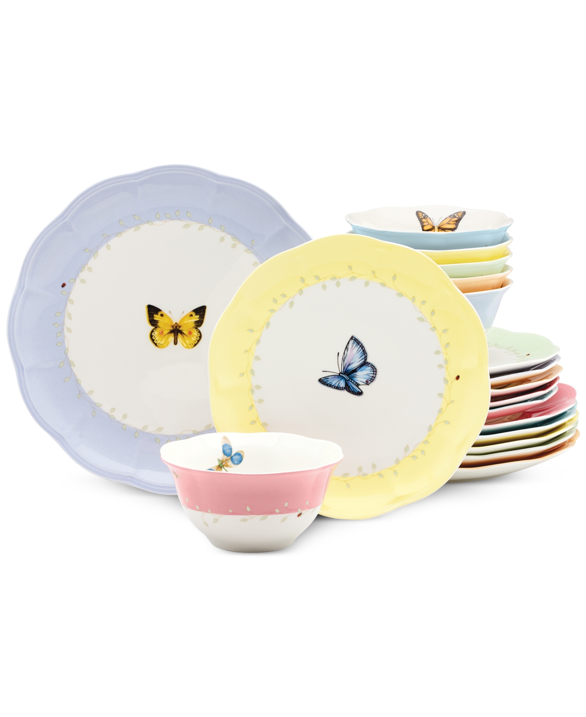 Click here for Lenox Butterfly Meadow Color 18-Pc. Dinnerware Set... prices