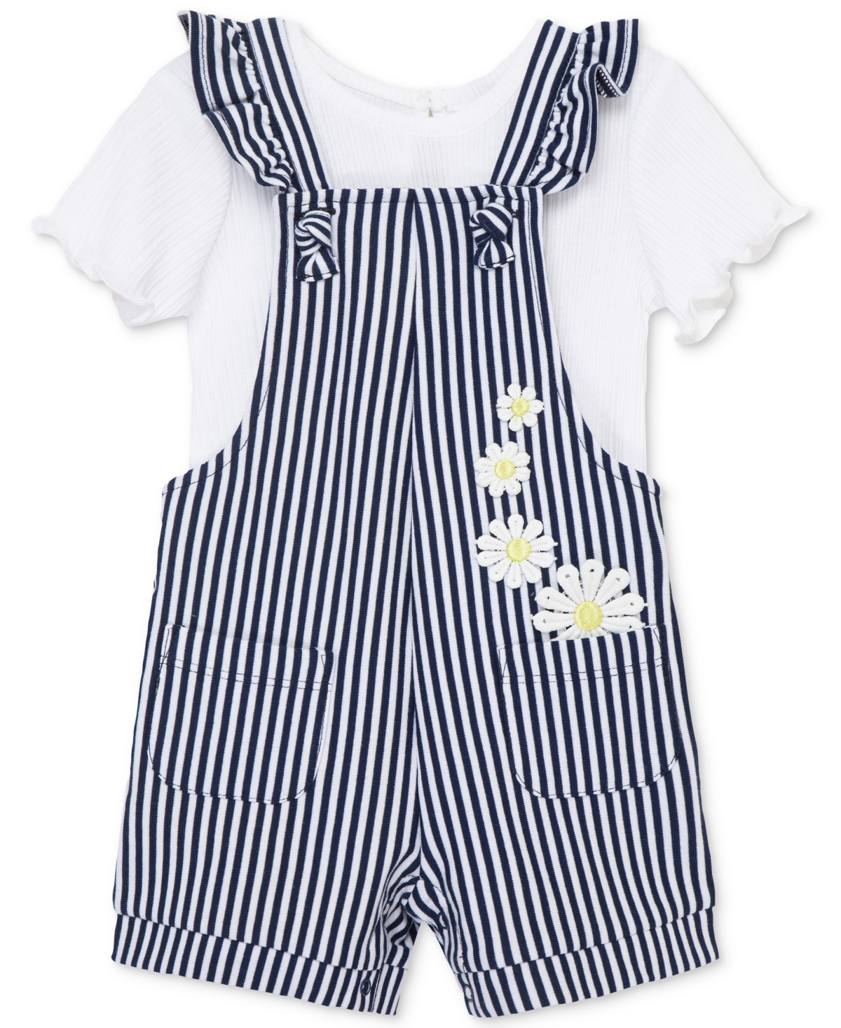 Click here for Little Me Baby Girls T-Shirt & Daisy Knit Shortall... prices