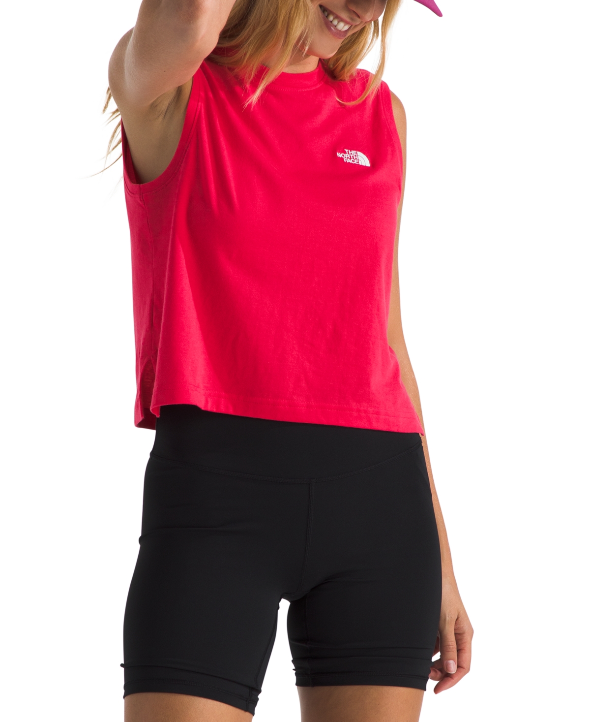The North Face Womens Evolution Cotton Tank Top - Hibiscus