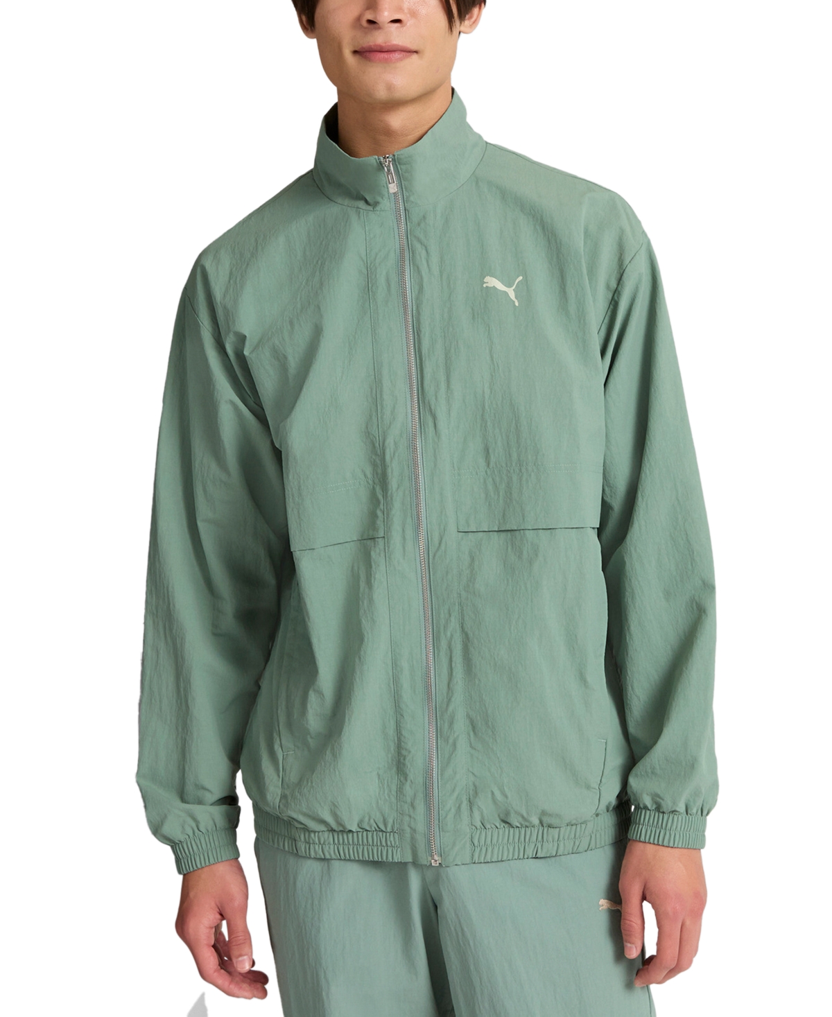 Click here for Puma Mens Regular-Fit Full-Zip Windbreaker - Green... prices