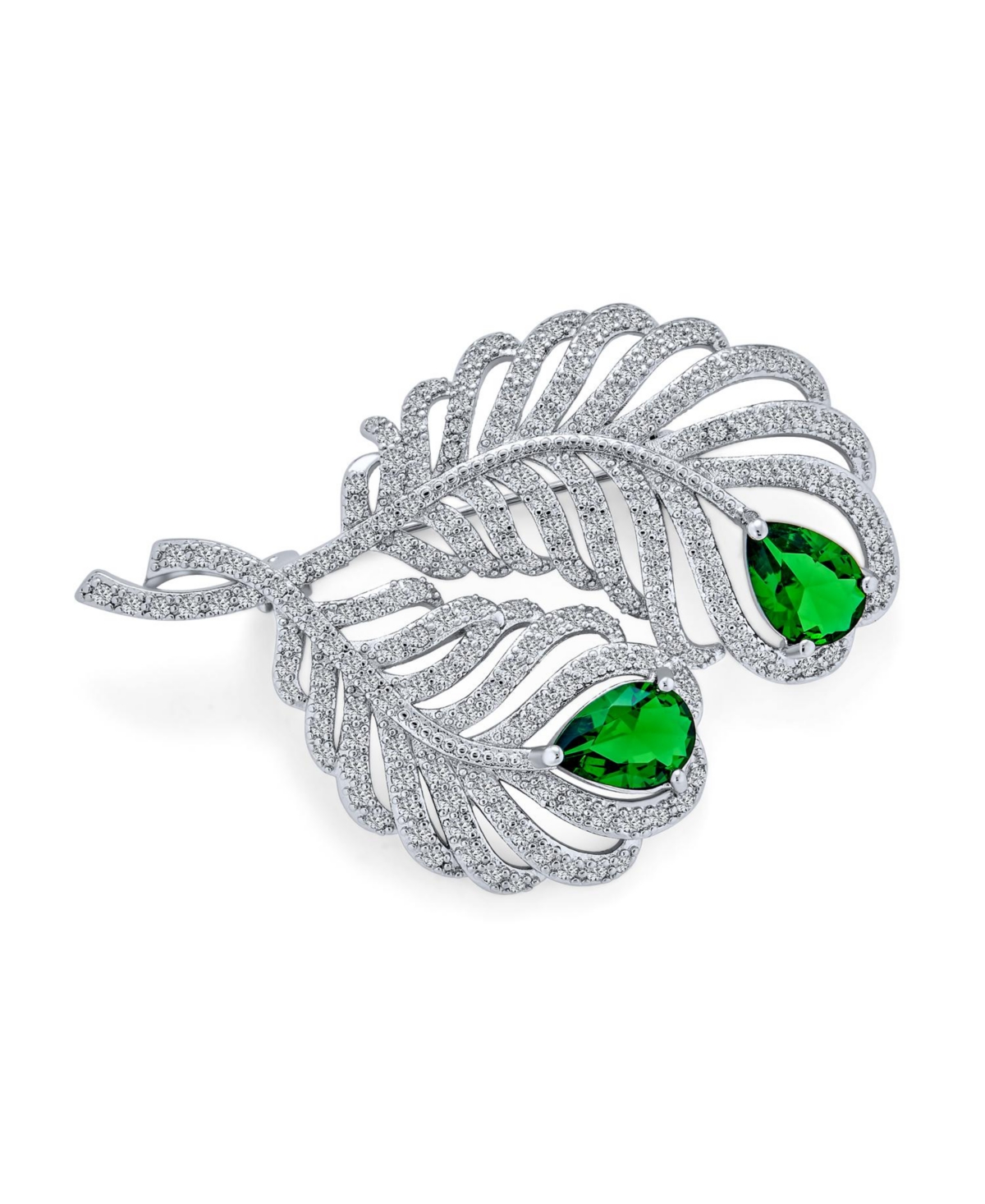 Click here for Bling Jewelry Classic Brooch Pin with Cz Peacock F... prices
