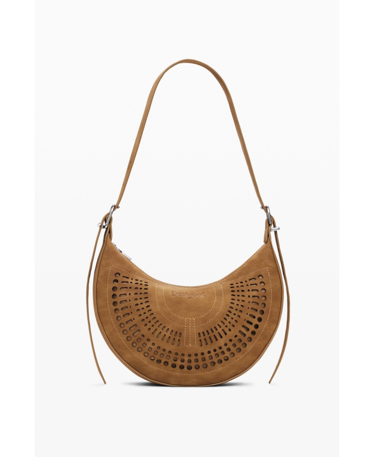 Click here for Desigual Womens Medium perforated bag - Camel prices