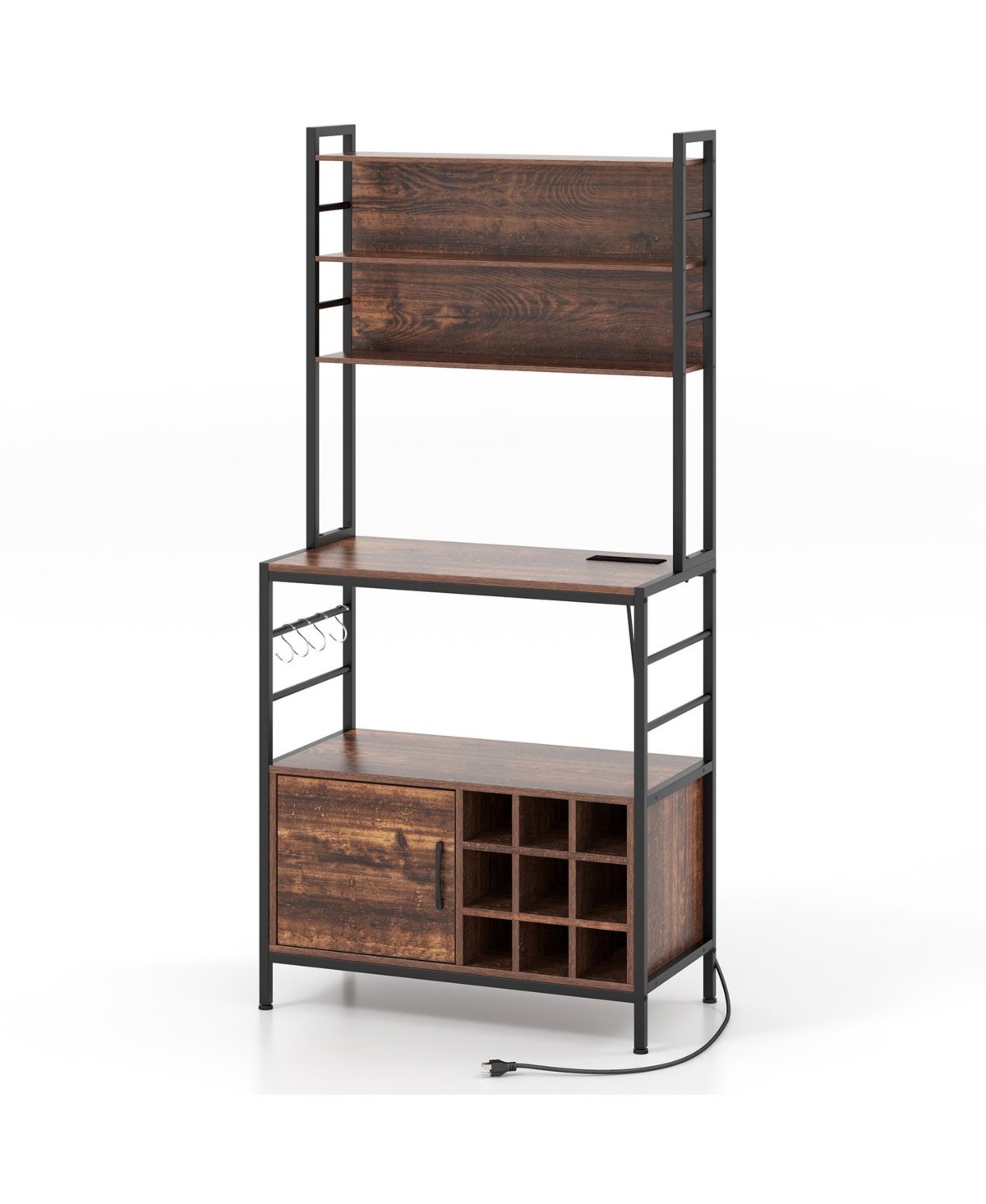 Click here for Bar Cabinet with Wine Bottle Holders and S-Hooks f... prices