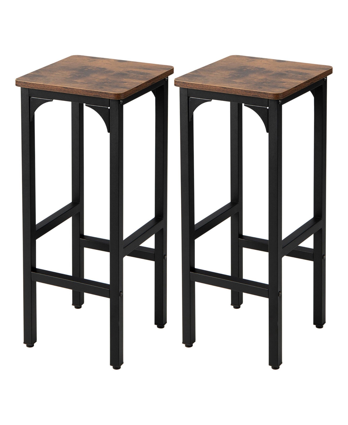 Click here for Gymax Set of 2 Industrial Bar Stools 28 Kitchen Br... prices