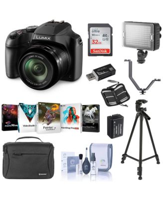 Panasonic Panasonic Lumix DC-FZ80 Digital Point and Shoot Camera - Bundle with 32GB SDHC Card ...