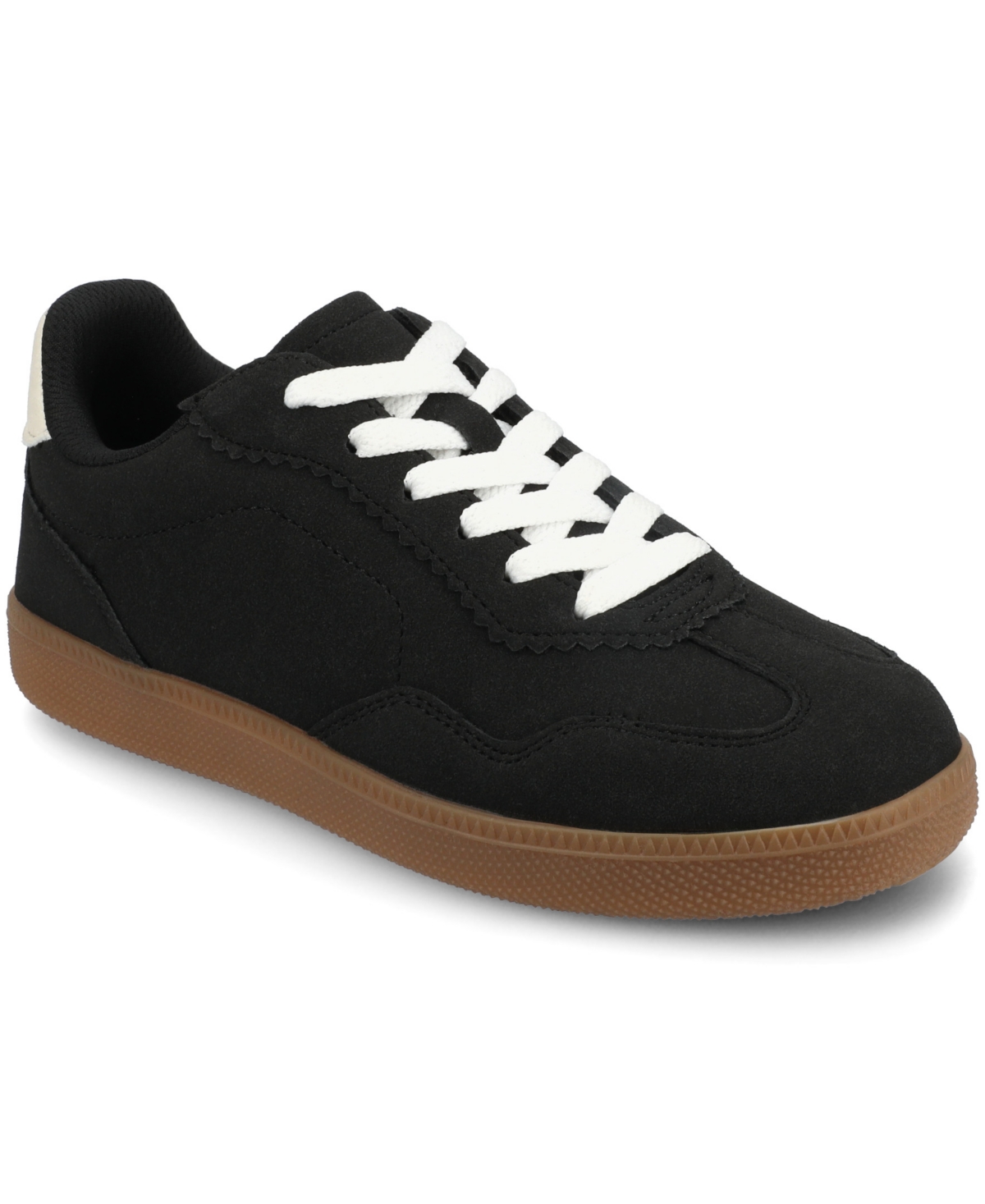 Journee Collection Womens Lummie Casual Lace-Up Sneakers - Black