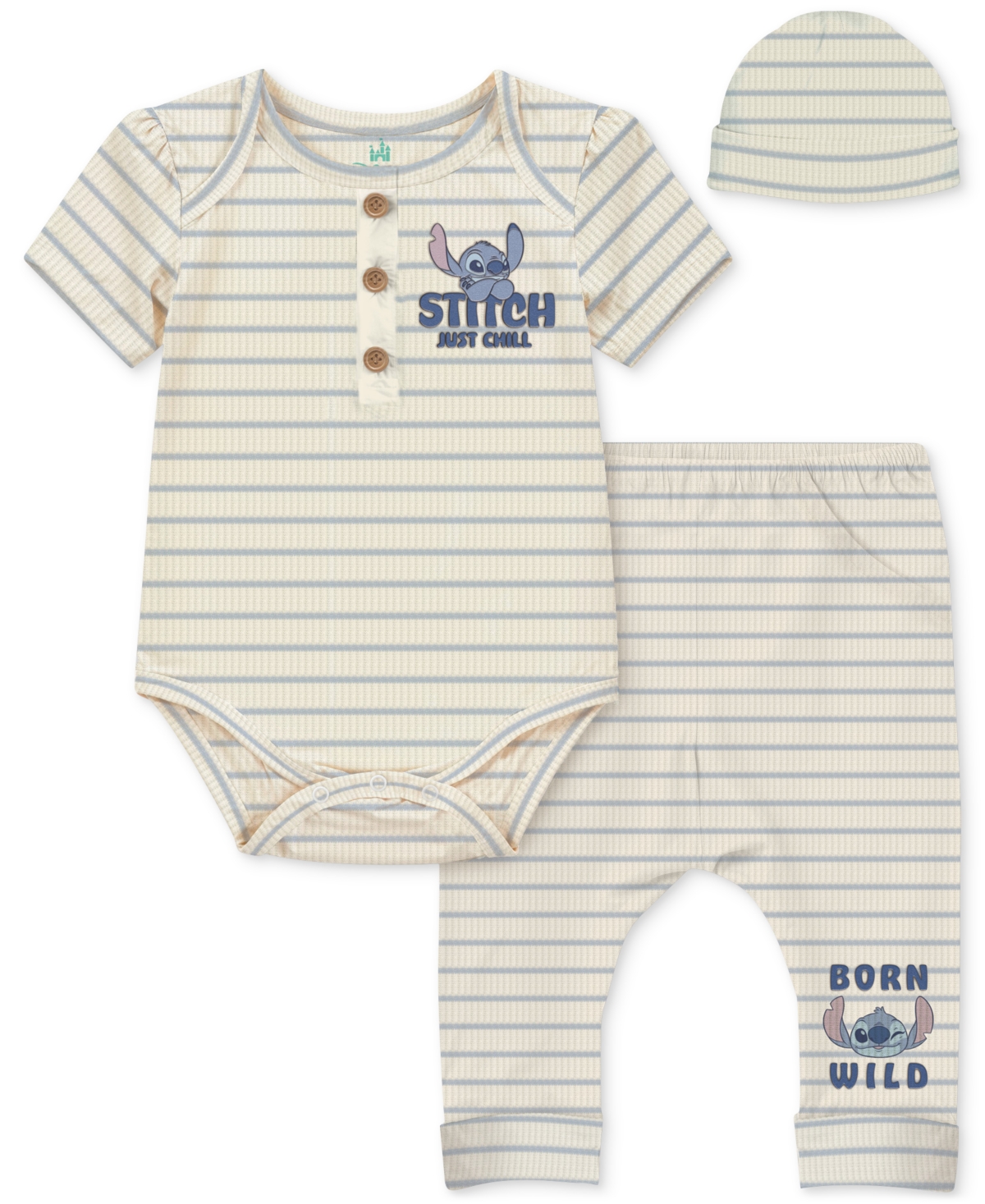Click here for Disney Baby Boys 3-Pc. Stitch Stripe Bodysuit  Pan... prices