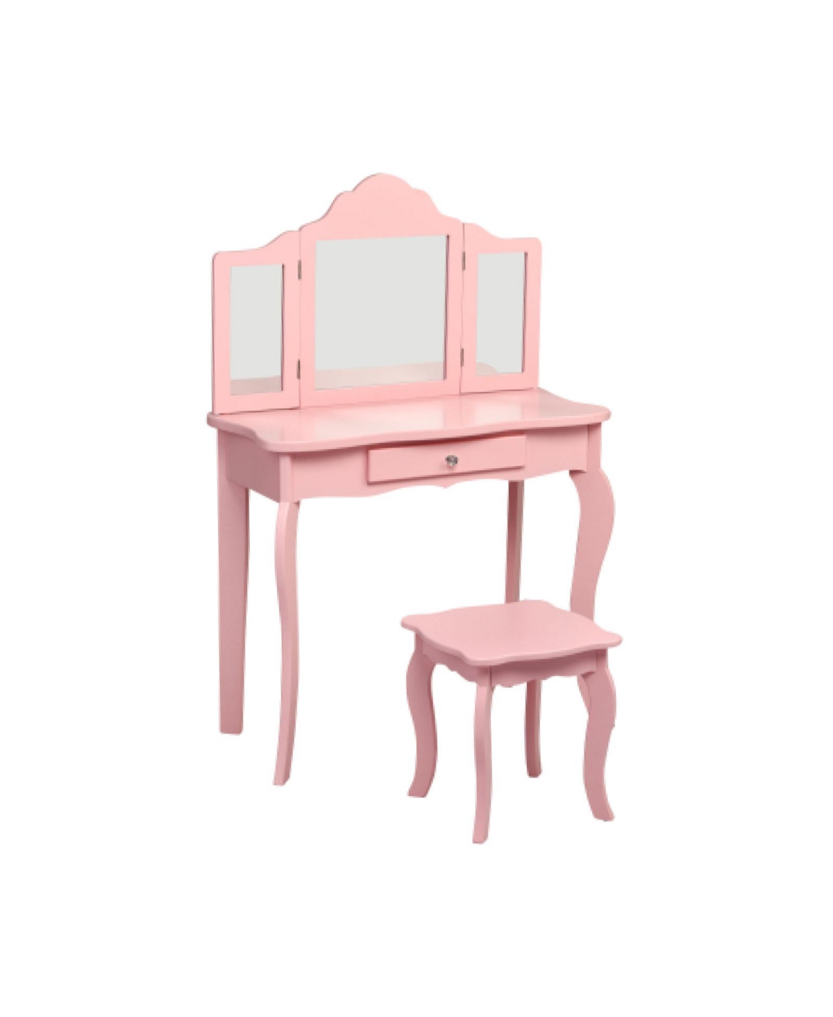 Click here for Kids Makeup Dressing Mirror Vanity Table Stool Set... prices