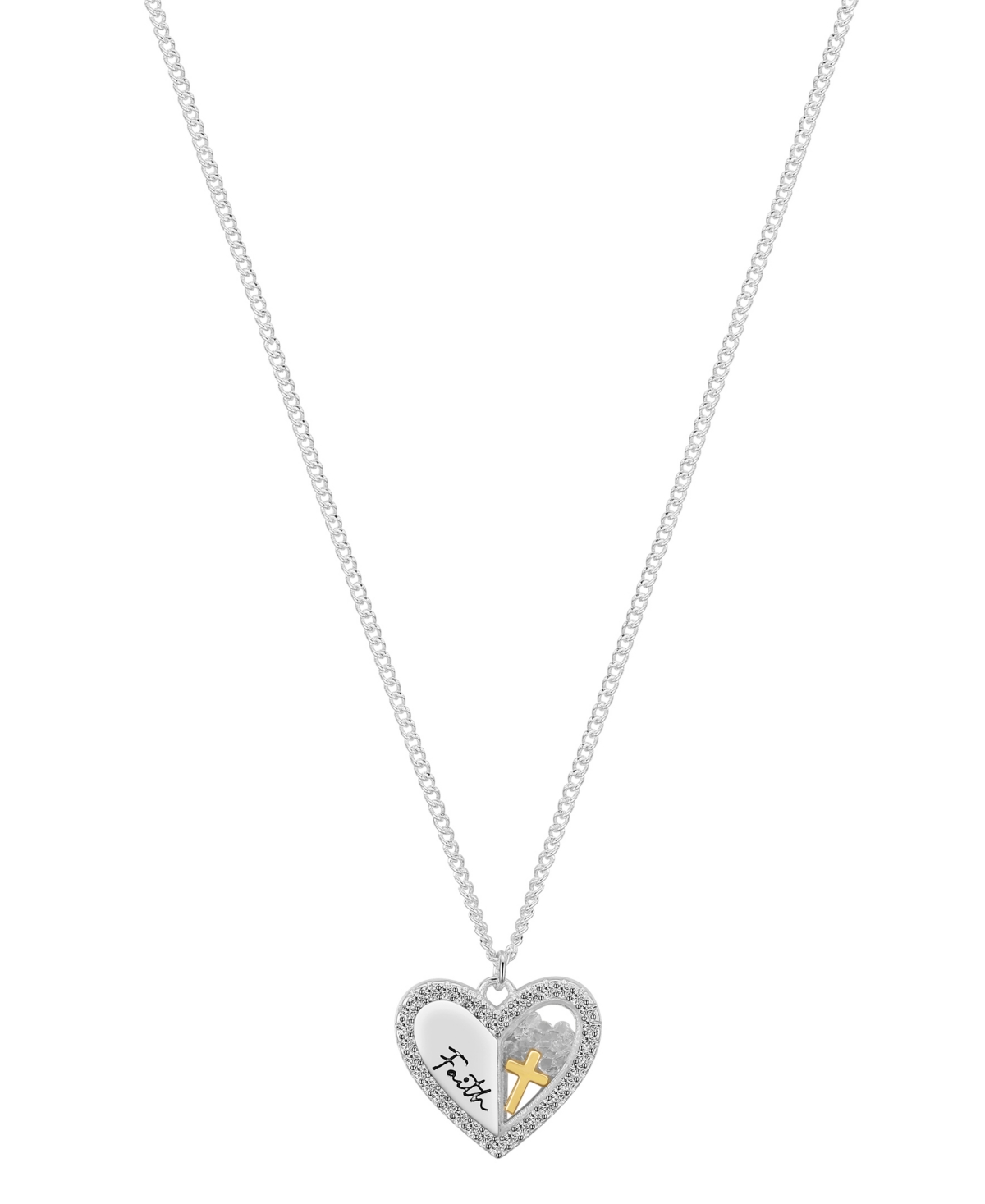 Click here for Unwritten Cubic Zirconia Crystal Faith Heart Penda... prices