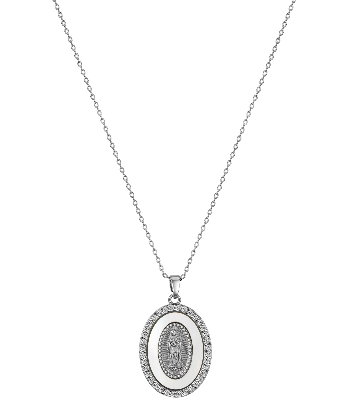 Click here for Unwritten Cubic Zirconia Mother of Pearl Mary Pend... prices