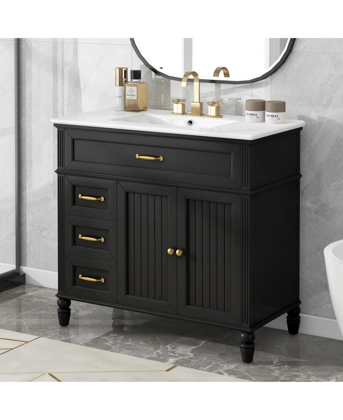 Click here for Streamdale 36" Bathroom Vanity with Sink  Bla... prices