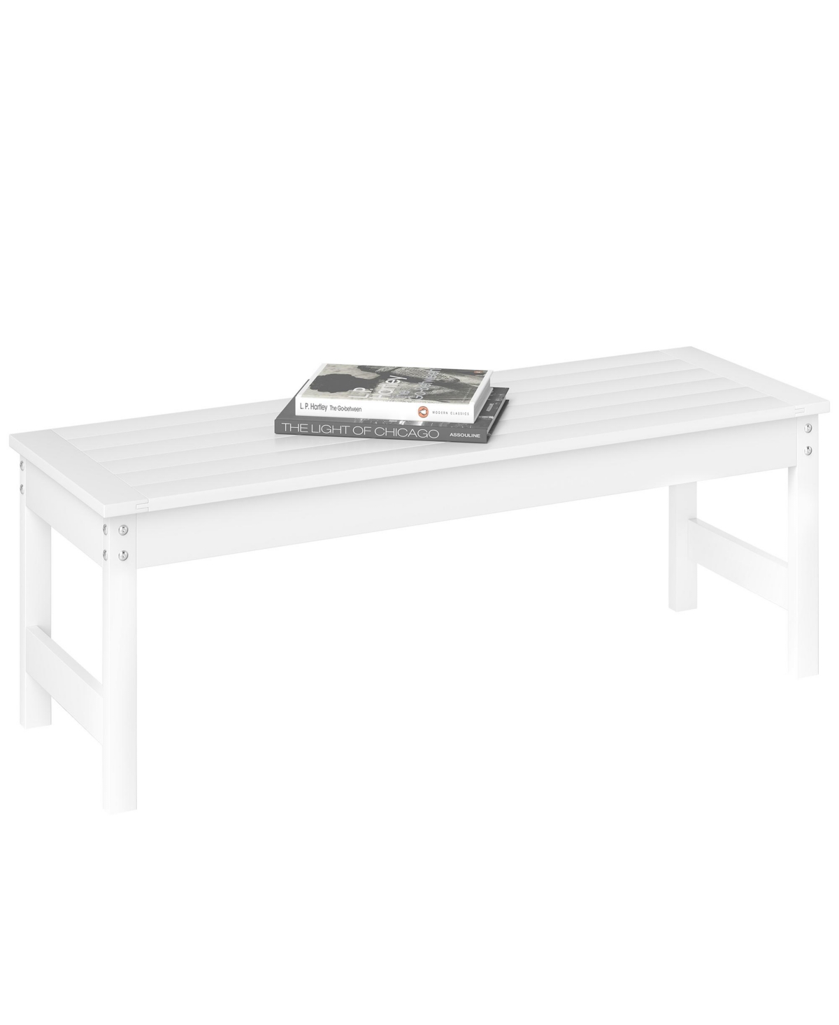 Click here for Outsunny 47" Hdpe Outdoor Bench  Backless Sla... prices