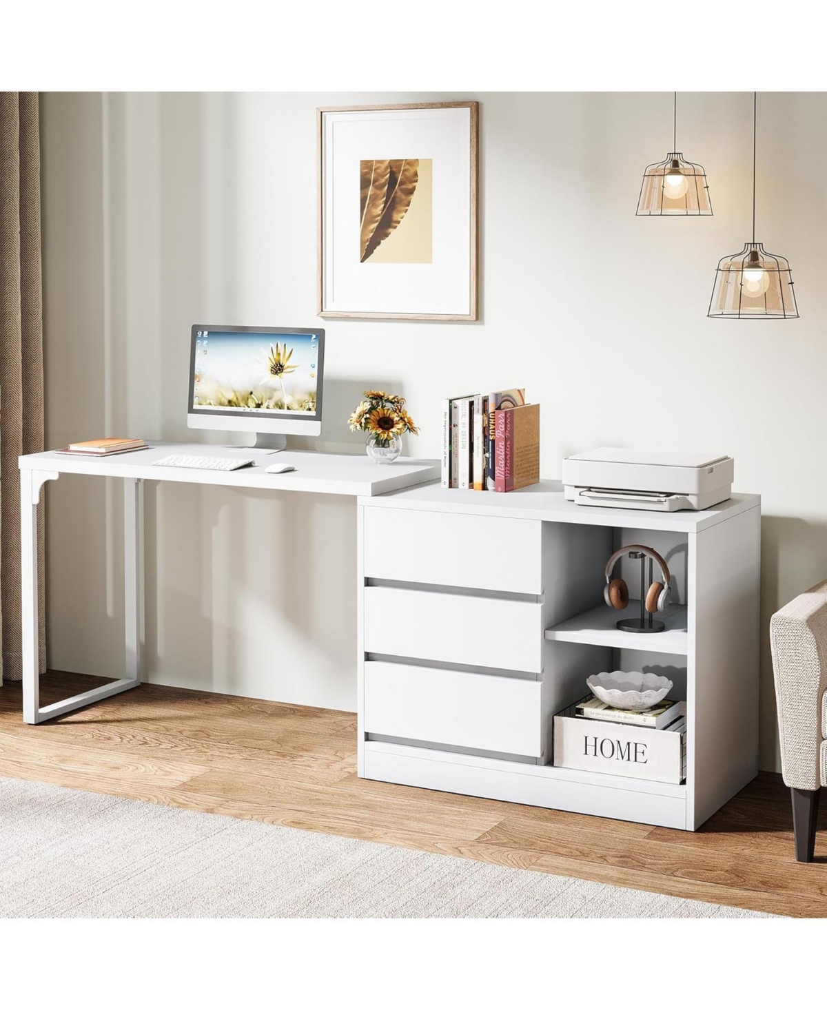 Click here for Tribesigns L-Shaped Computer Desk with Drawers and... prices