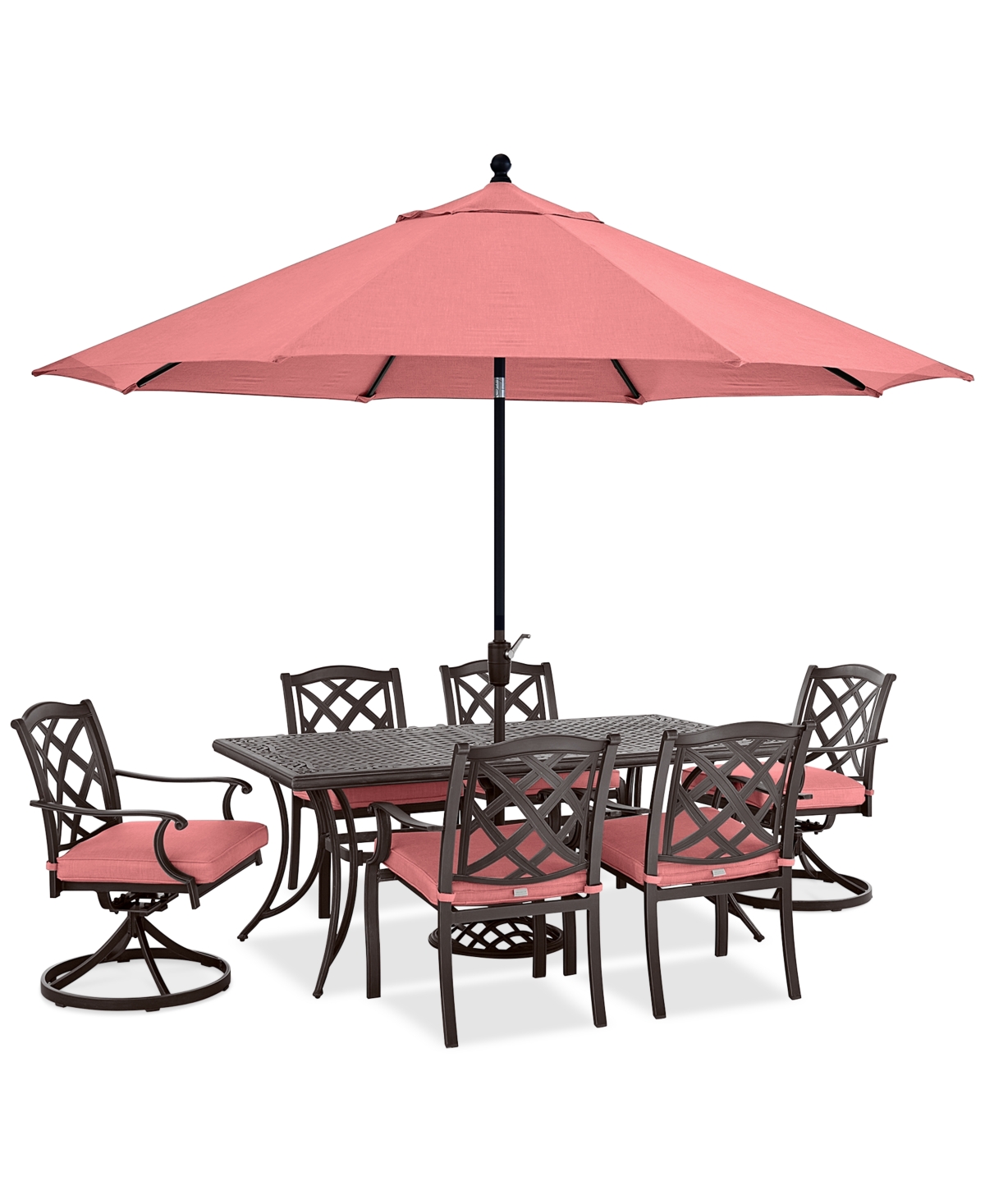 Click here for Wythburn Outdoor Dining 7 pc Set (72x38 Table & 6... prices