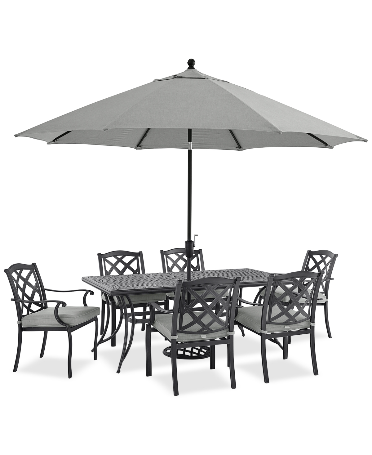 Click here for Wythburn Outdoor Dining 7 pc Set (72x38 Table & 6... prices