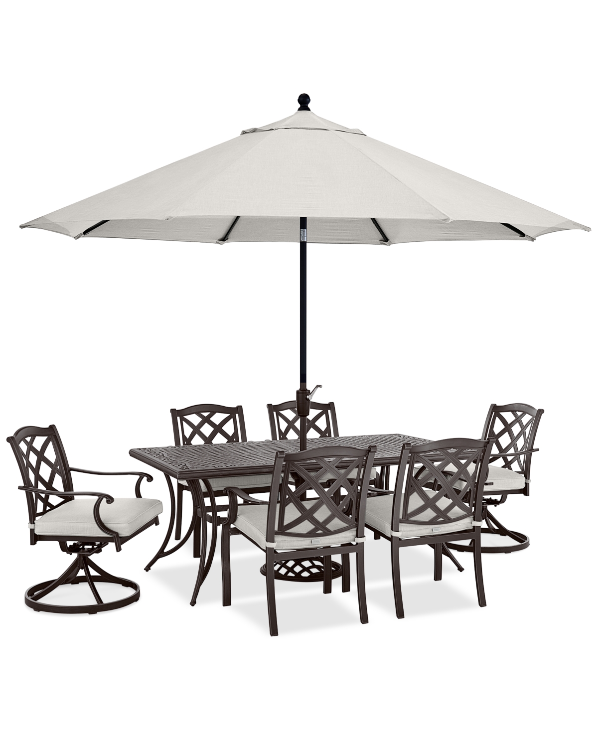 Click here for Wythburn Outdoor Dining 7 pc Set (72x38 Table & 6... prices