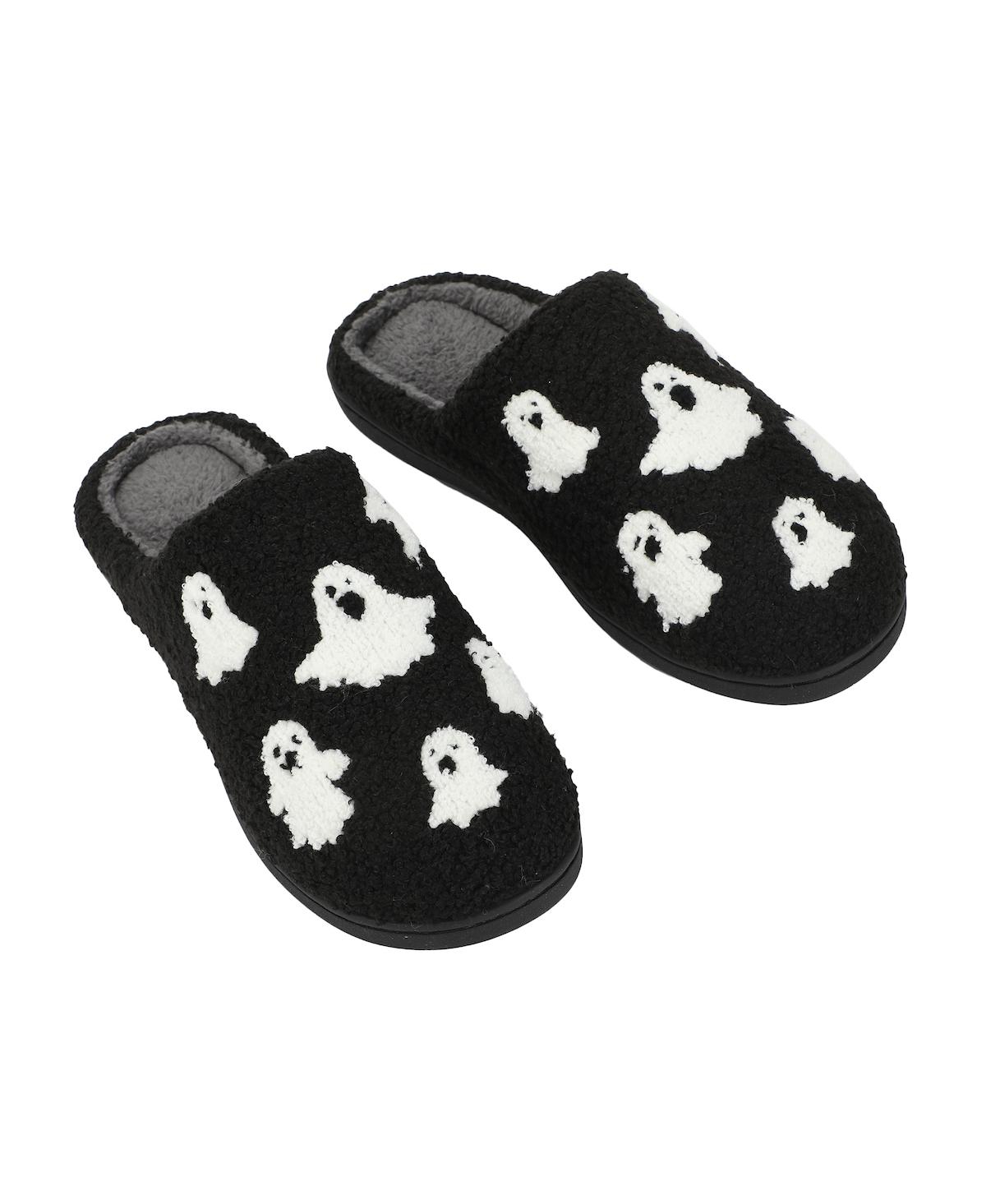 Click here for Generic Halloween Ghosts Black Slippers - L - Hall... prices