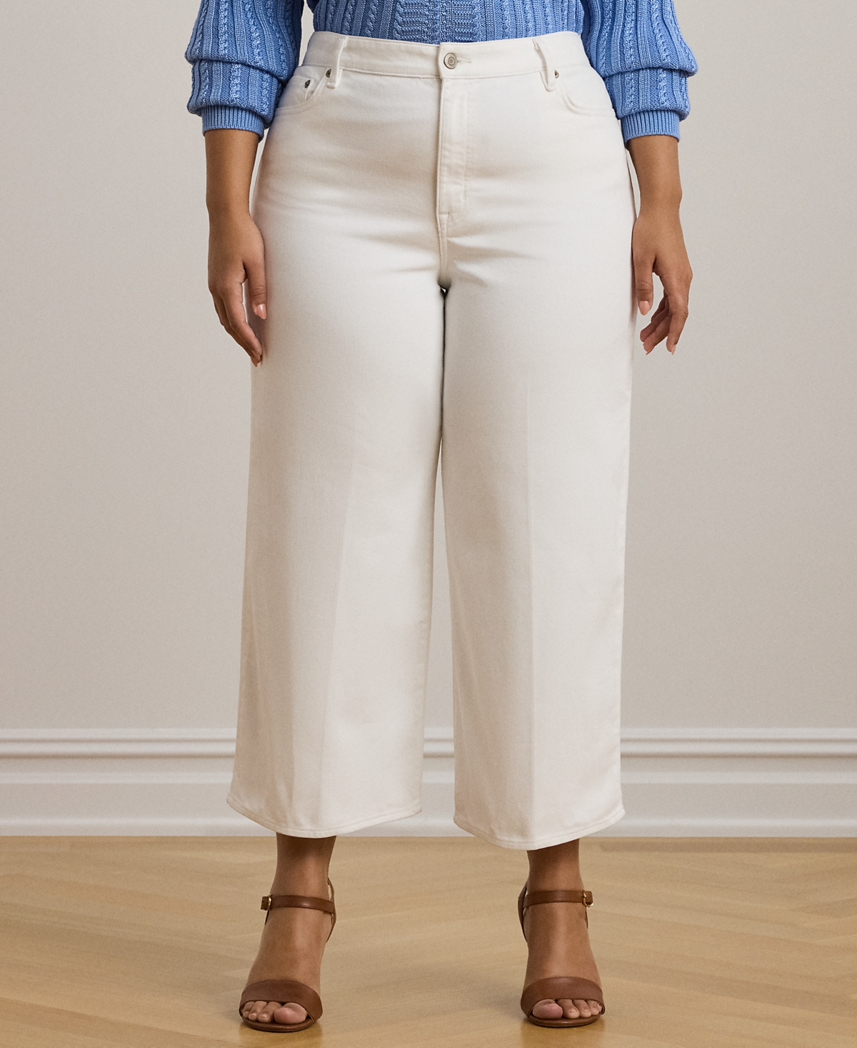 Click here for Lauren Ralph Lauren Plus Size High-Rise Wide-Leg C... prices