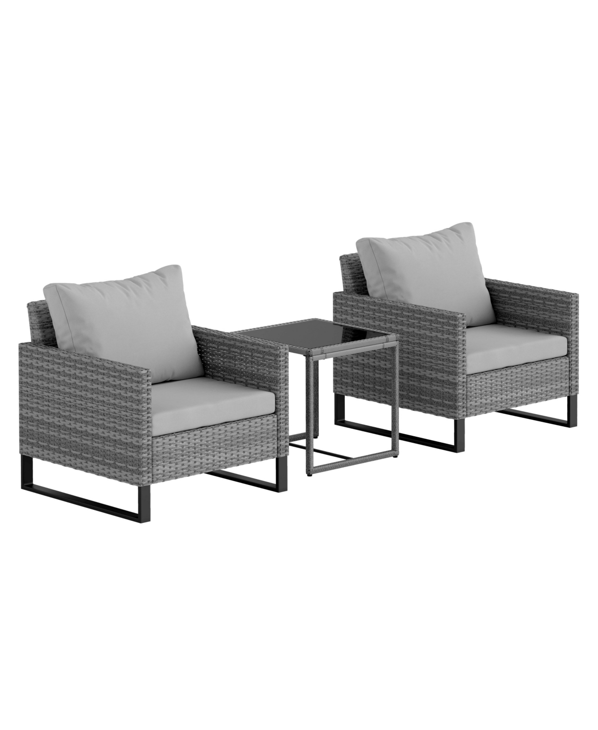 Click here for Outsunny 3PCS Patio Furniture Set Wicker Bistro Se... prices