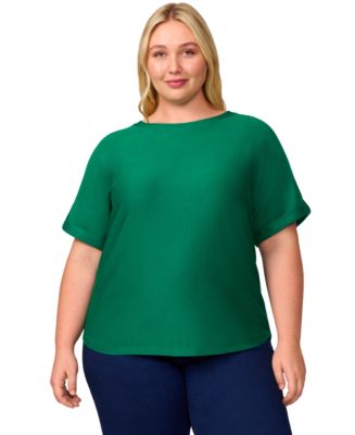 Melissa Paige Plus Size Roll-Tab Dolman-Sleeve Sweater - Macy's