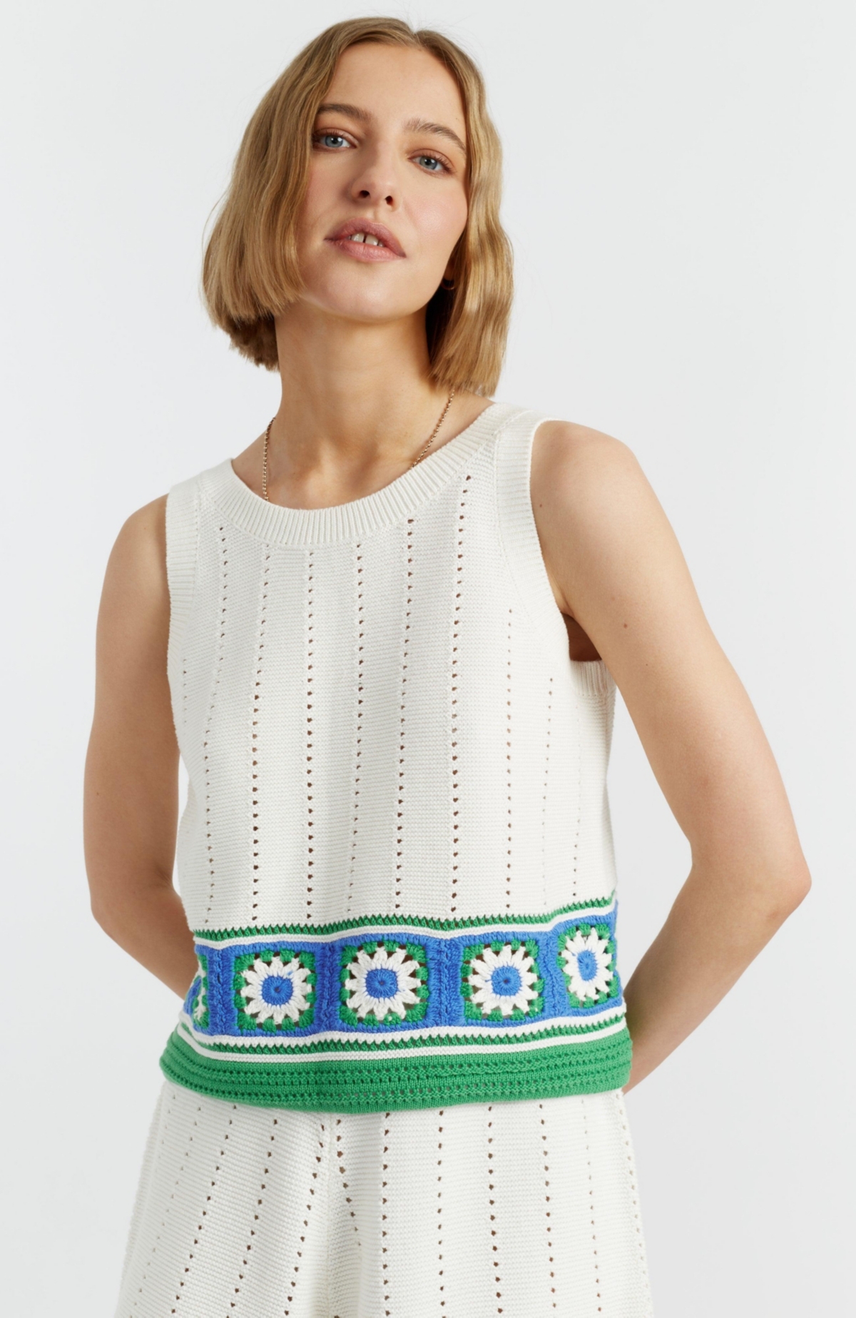 Click here for Chinti & Parker Womens Cotton Hand Crochet Vest -... prices