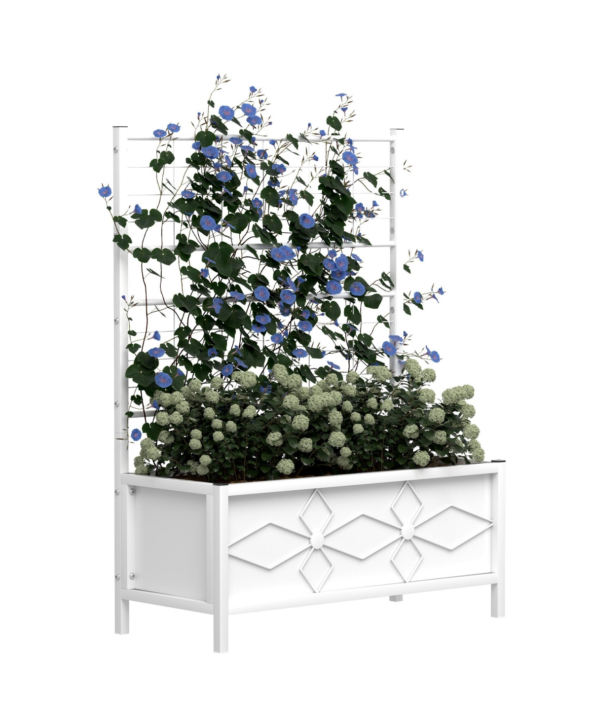 Click here for Outsunny Galvanized Raised Garden Bed with Trellis... prices