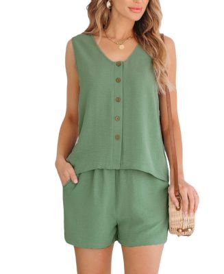 Cupshe Women's Poised & Polished Green Two-Piece Set - Macy's