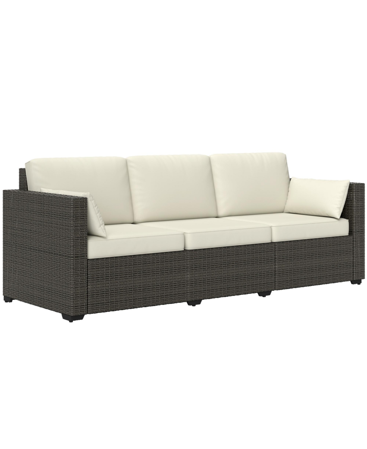 Click here for Outsunny Three-Seater Outdoor Wicker Patio Furnitu... prices