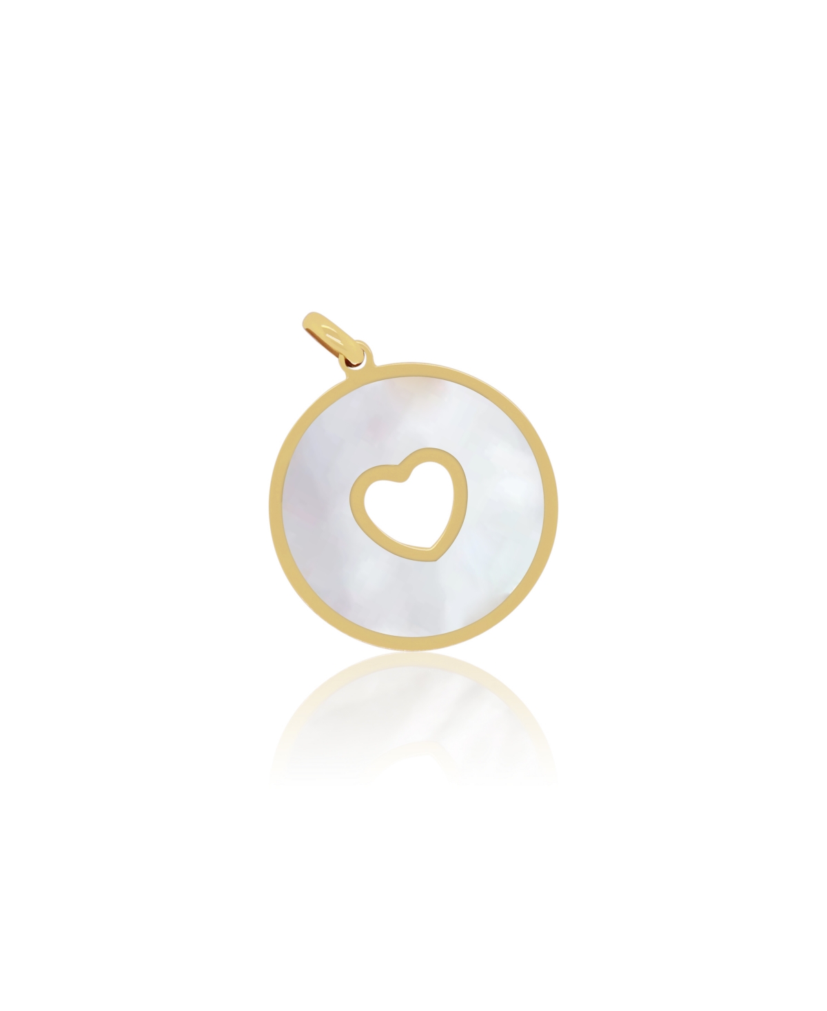 Click here for The Lovery Mother of Pearl Donut Heart Charm 14K G... prices