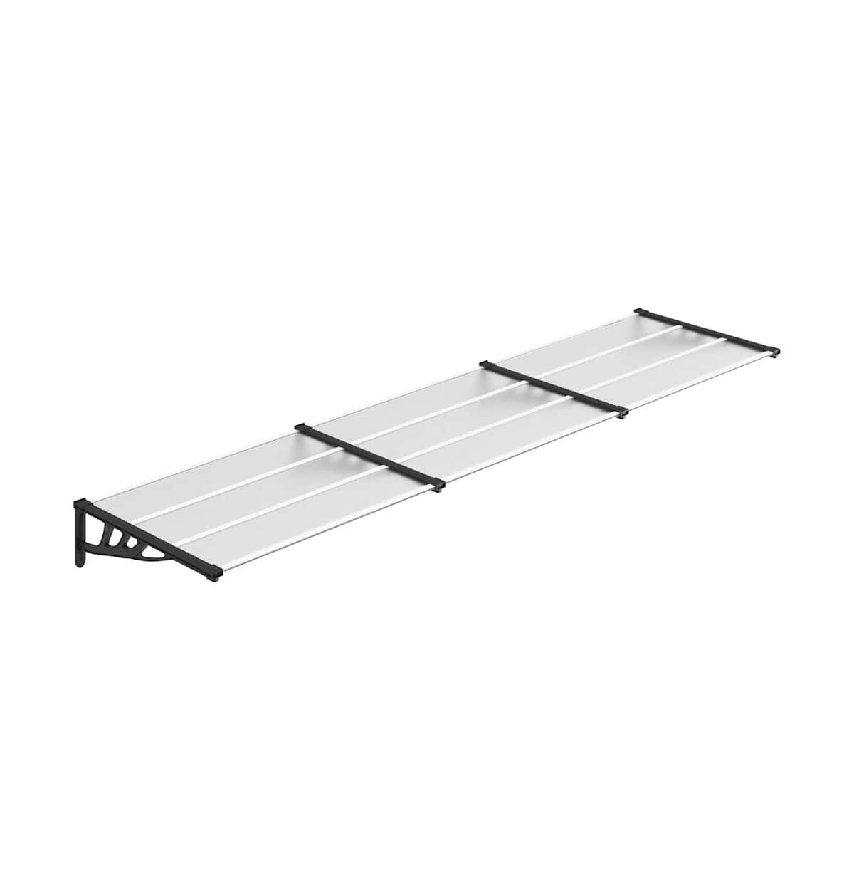 Click here for Door Canopy Black and Transparent 141.1x35.4 Polyc... prices