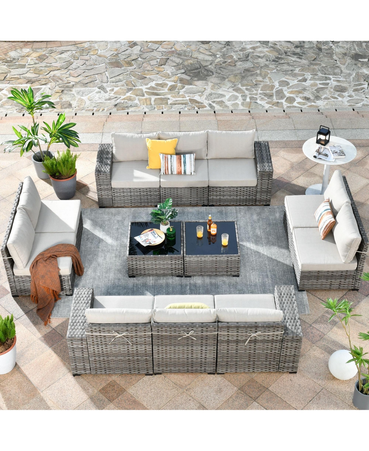 Click here for Xizzi Patio Furniture Set 12 Pieces Outdoor Sectio... prices