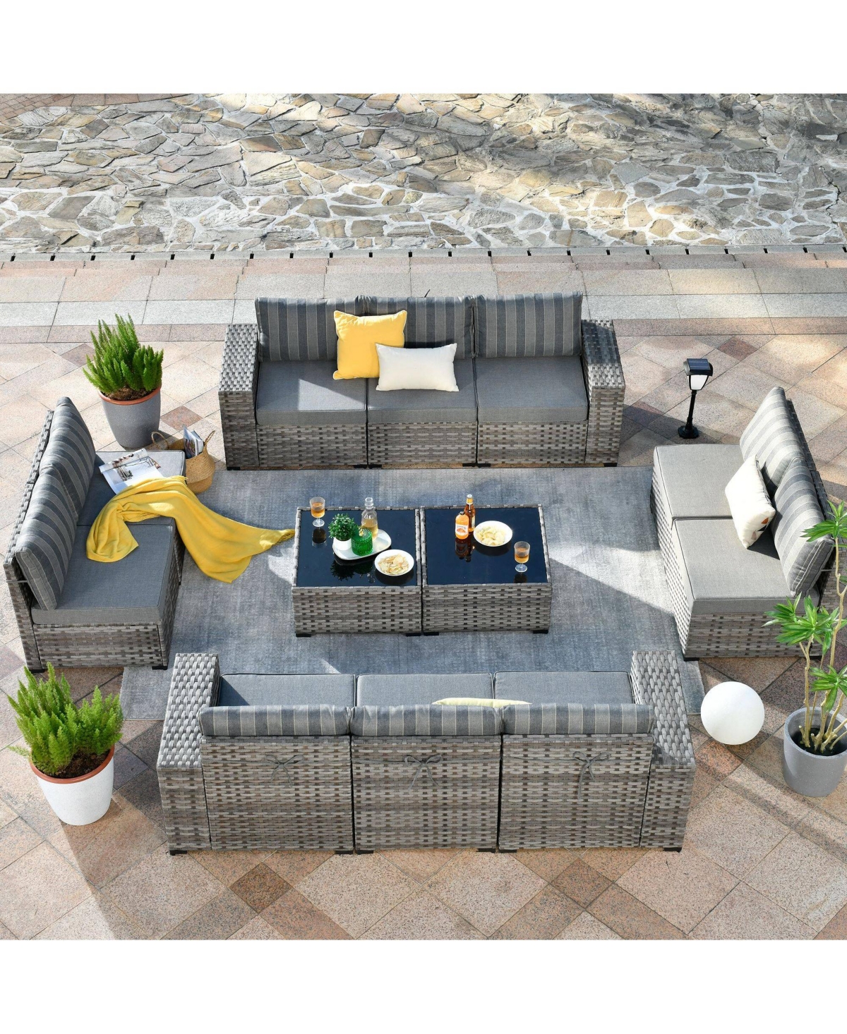 Click here for Xizzi Patio Furniture Set 12 Pieces Outdoor Sectio... prices