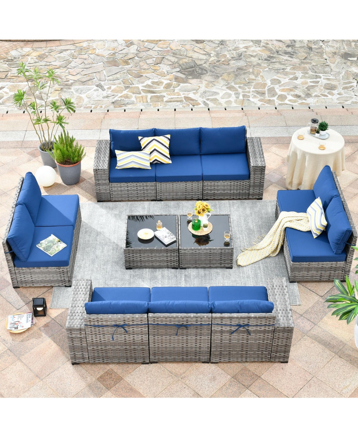 Click here for Xizzi Patio Furniture Set 12 Pieces Outdoor Sectio... prices