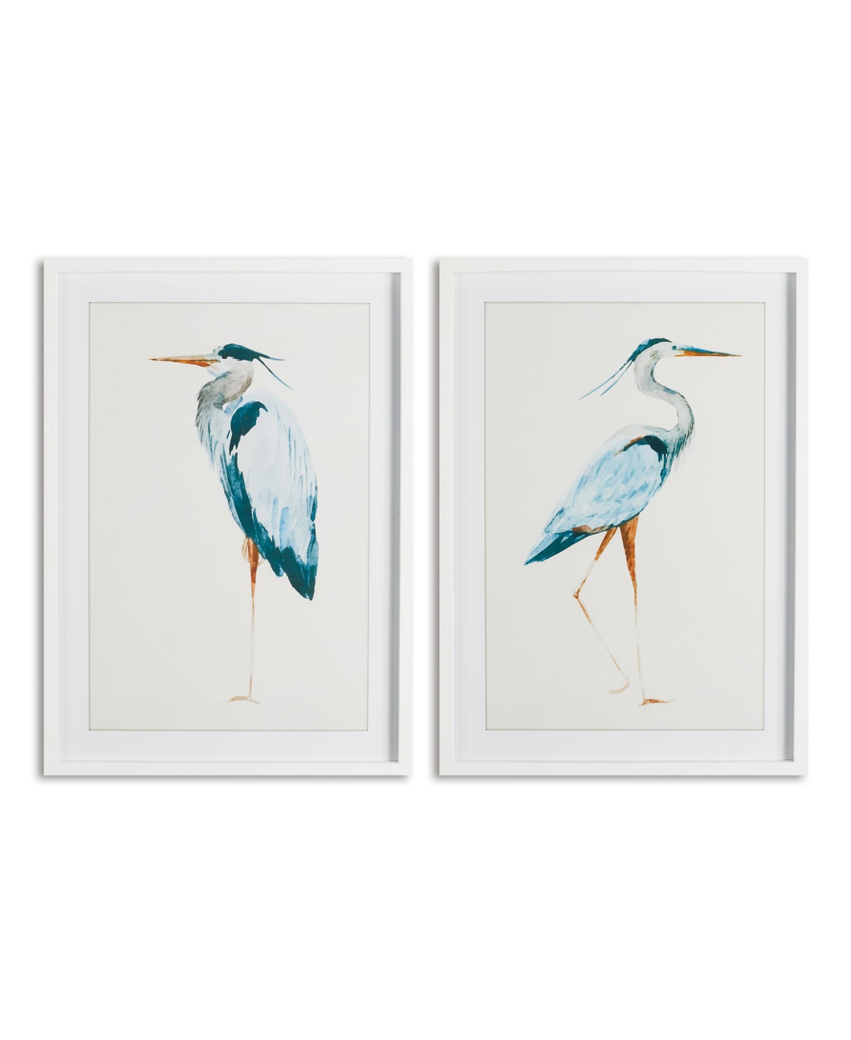 Click here for Blue Heron Prints Set of 2 - Blue prices