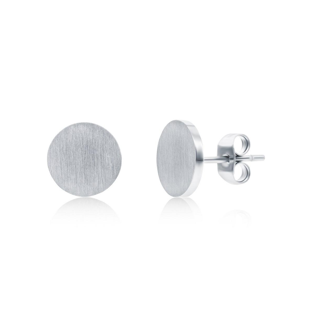 Click here for Stainless Steel  10mm Brushed Round Studs - Silver prices