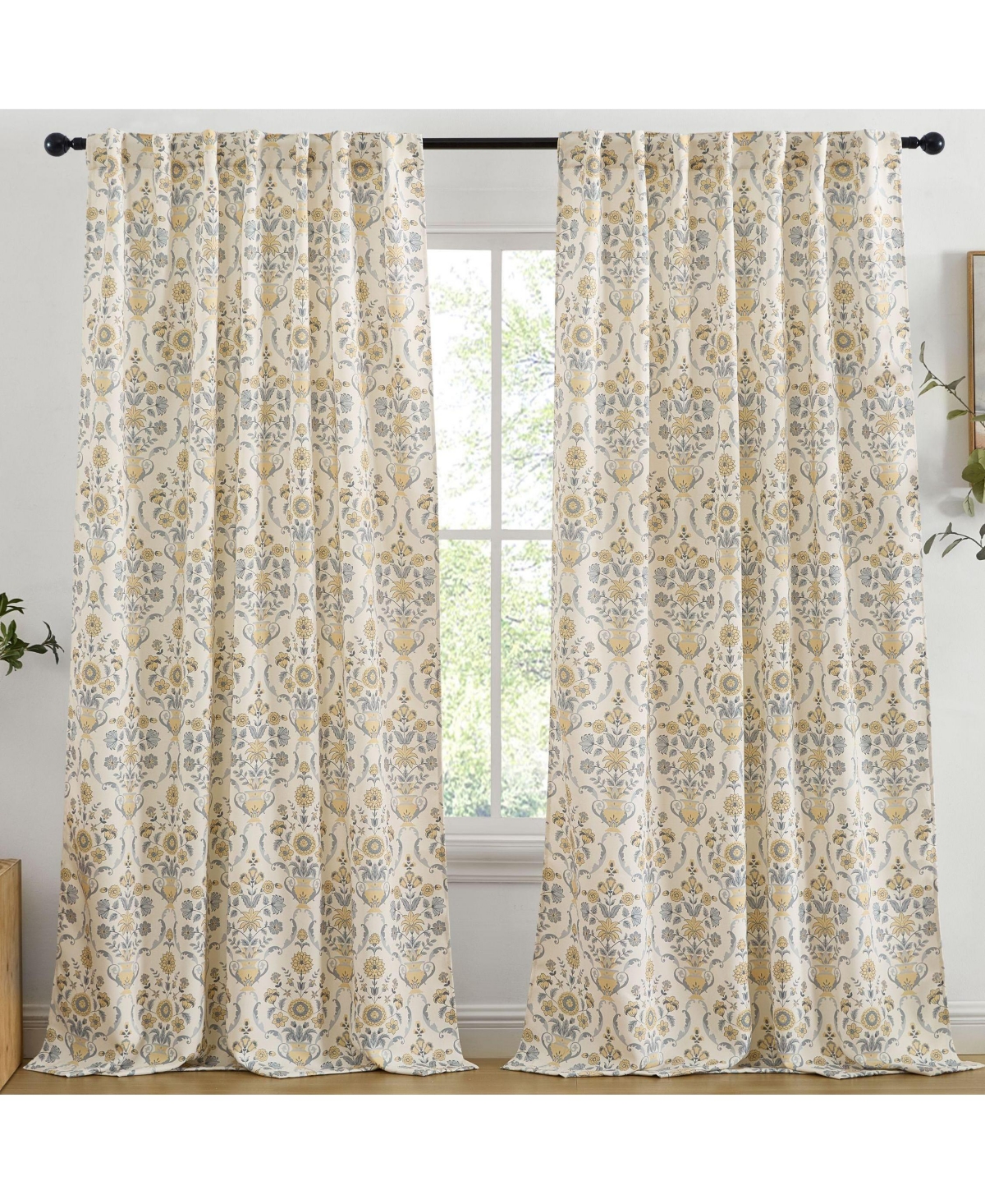 Click here for Hlc.me Clara Floral Damask Patterned Window Back T... prices
