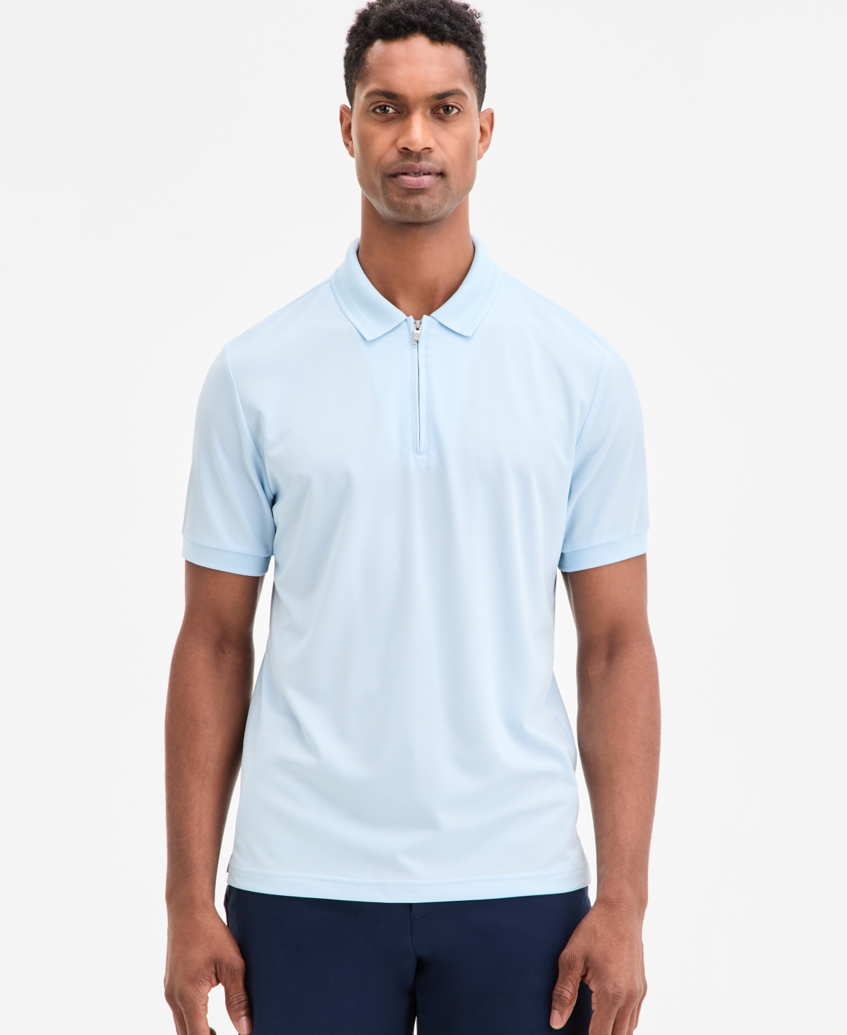 Click here for Alfani Mens Ottoman Short Sleeve Textured Quarter-... prices