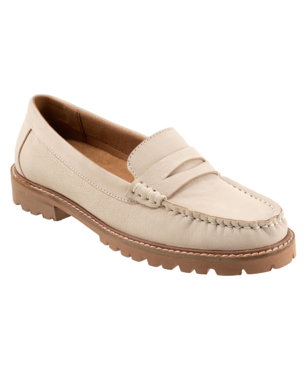 Click here for Trotters Francey Flat - Ivory nubuck prices