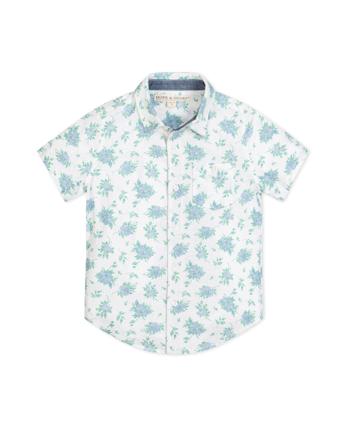 Click here for Hope & Henry Baby Boys Linen Short Sleeve Button D... prices