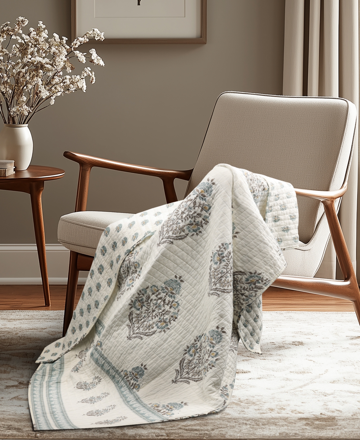 Click here for Levtex Kamira Reversible Quilted Throw  50 x 60 -... prices