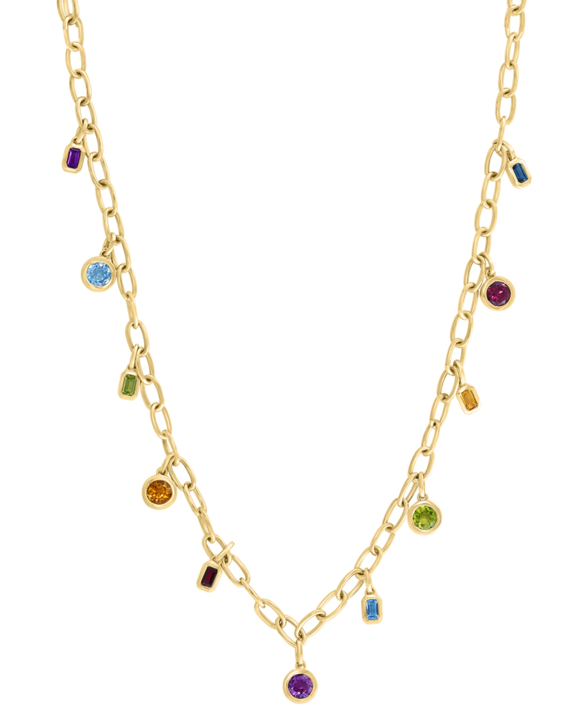 Click here for Effy Multi-Gemstone Bezel Dangle 18 Collar Necklac... prices