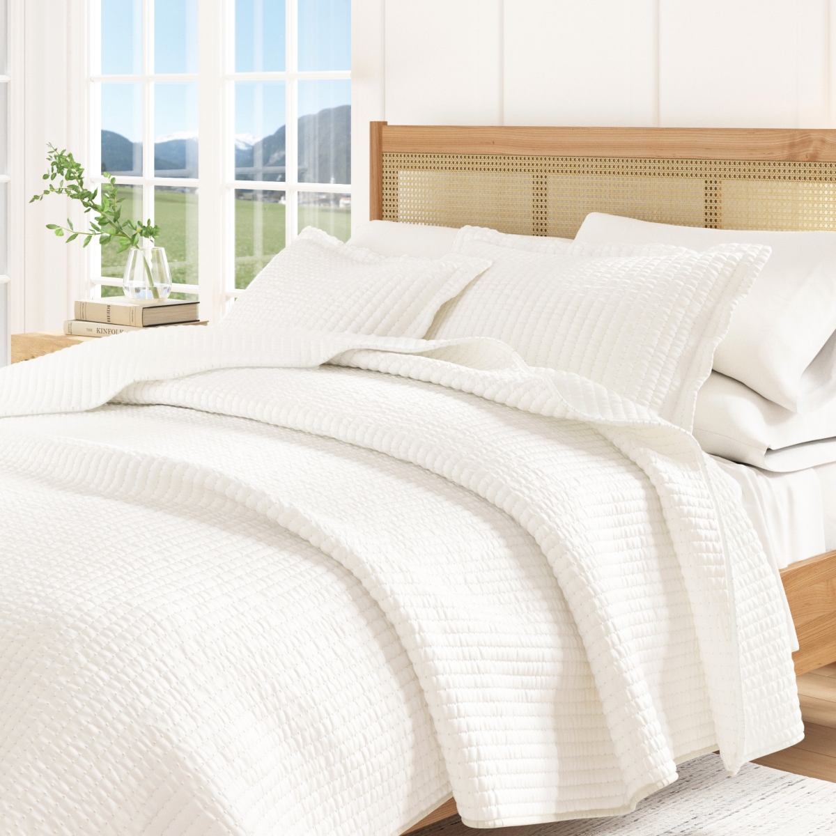 Click here for Linery & Co. Detailed Channel Stitch Microfiber Qu... prices