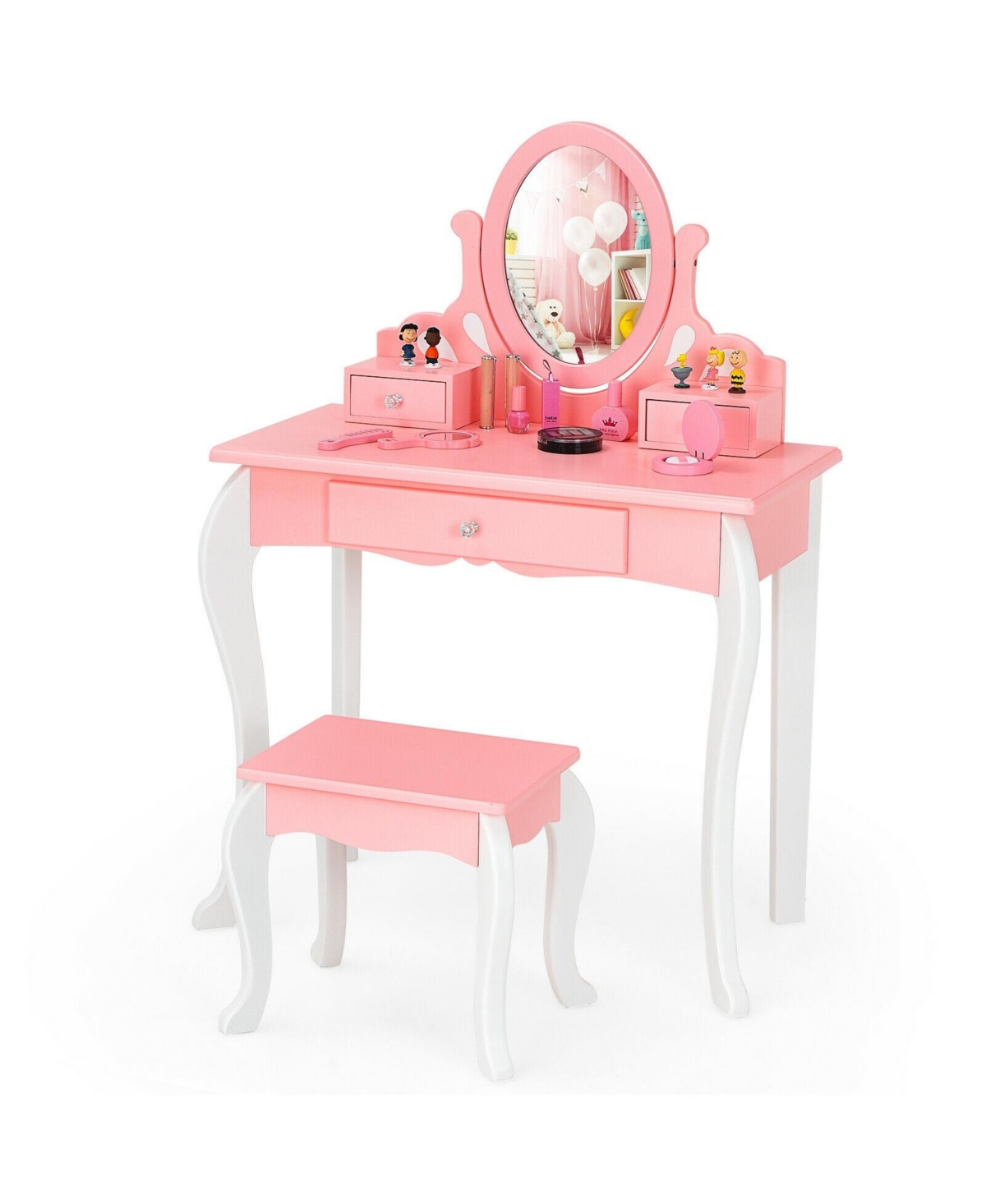 Click here for Kids Vanity Princess Makeup Dressing Table Stool S... prices