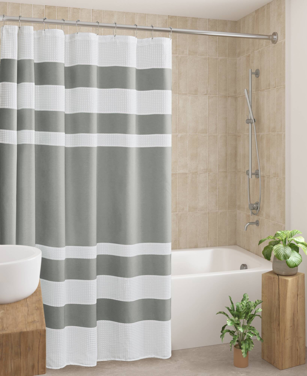Click here for Madison Park Spa Waffle 3M-Scotchgard Shower Curta... prices